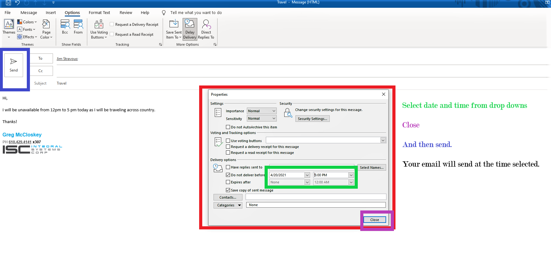 How to Schedule Delivery of an Email. Easy as 1, 2, 3! - Integral ...