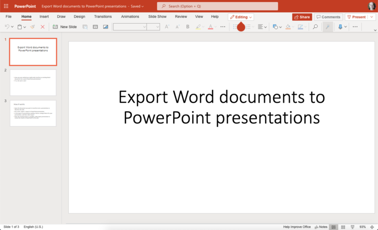 Export Word documents to PowerPoint presentations - Integral Systems Corp.